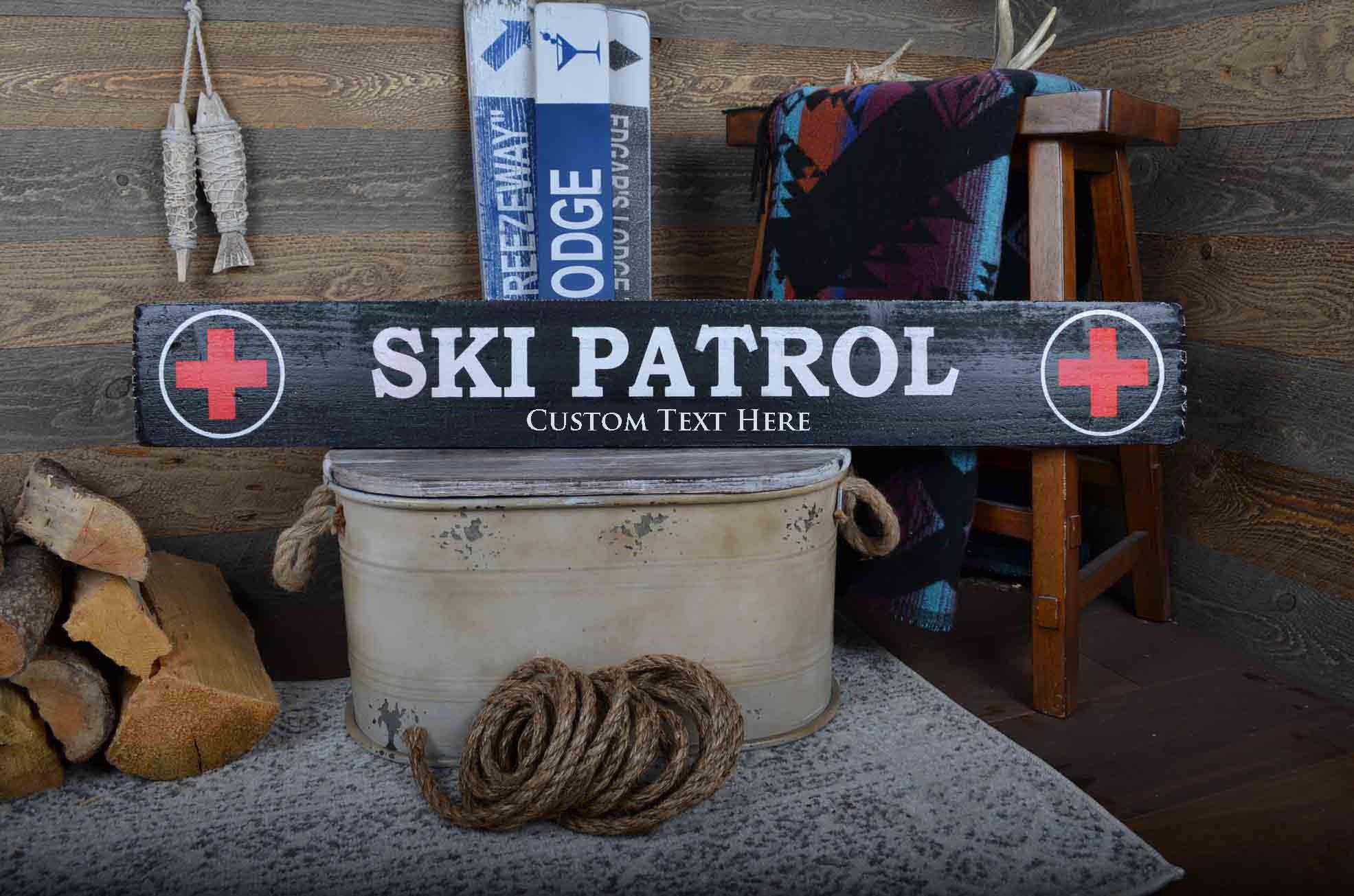 Personalized Ski Patrol Signs Hand-made Signs Distressed - Etsy UK