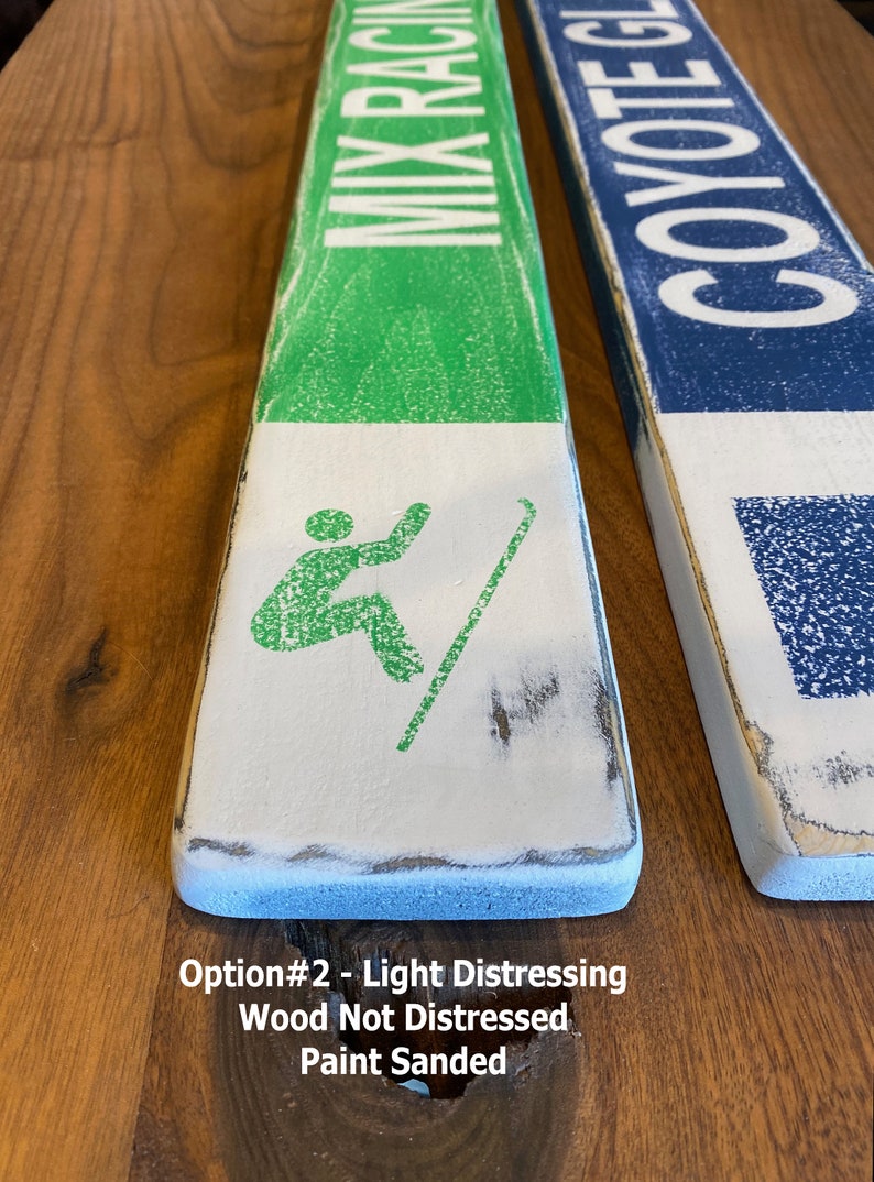Personalized Rustic Ski and Snowboard Trail Signs Custom | Etsy