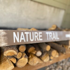 Personalized Rustic Hiking Trail Signs, Custom Beach Sign, Personalized ...