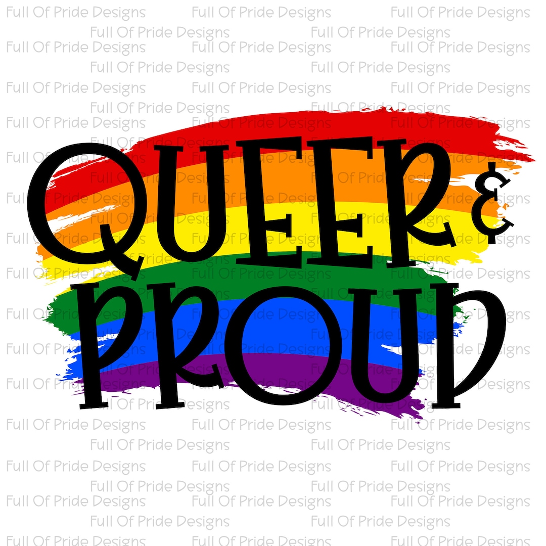 Queer and Proud Colour and Black & White Cut File Vector Download Svg ...