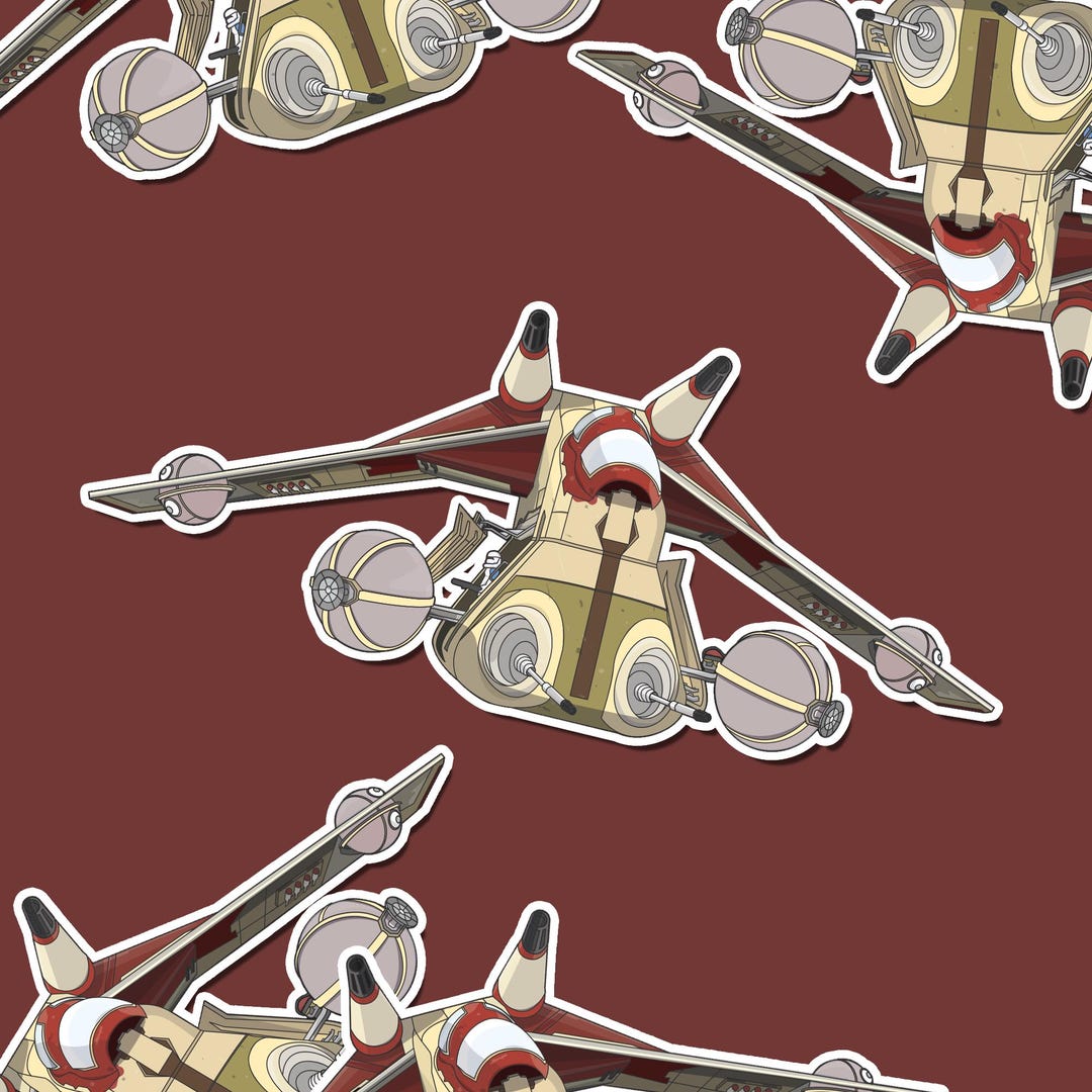 Star Wars - Clone Wars, Clone Gunship Sticker - Etsy