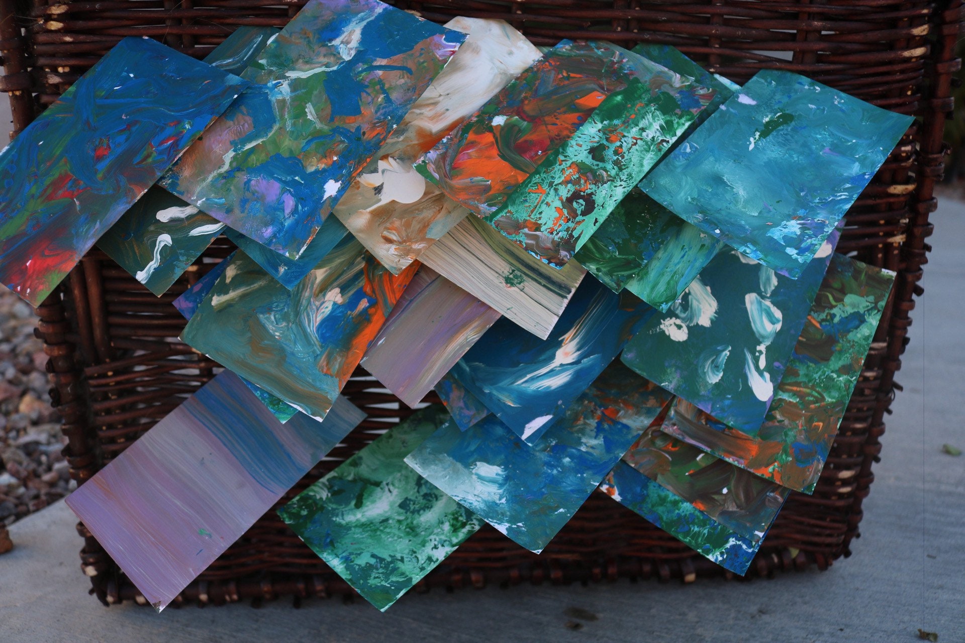20 Pack Index Card Abstract Art Nature Inspired Abstract - Etsy
