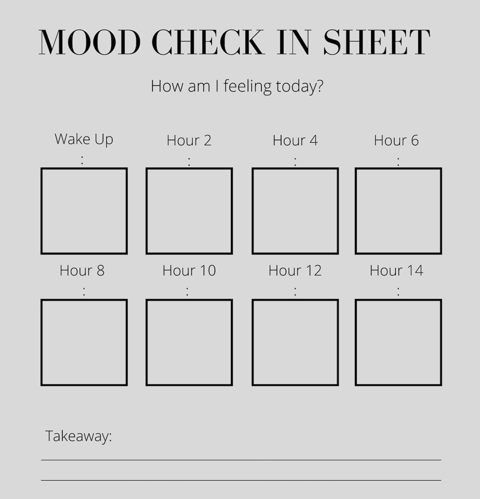 Daily Mood Check in Sheet How Do You Feel Today | Etsy