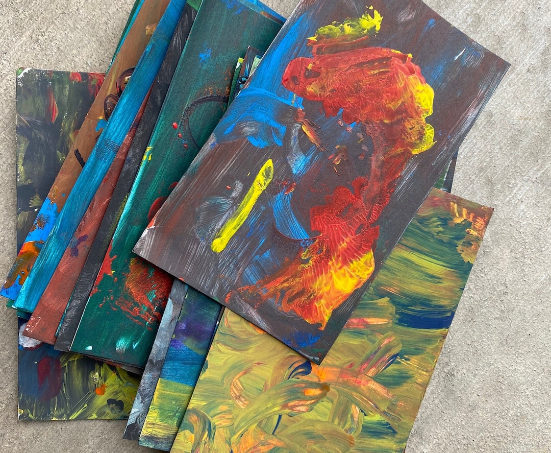 20 Pack Index Card Abstract Art for Scrapbooking, Journaling, Letters ...