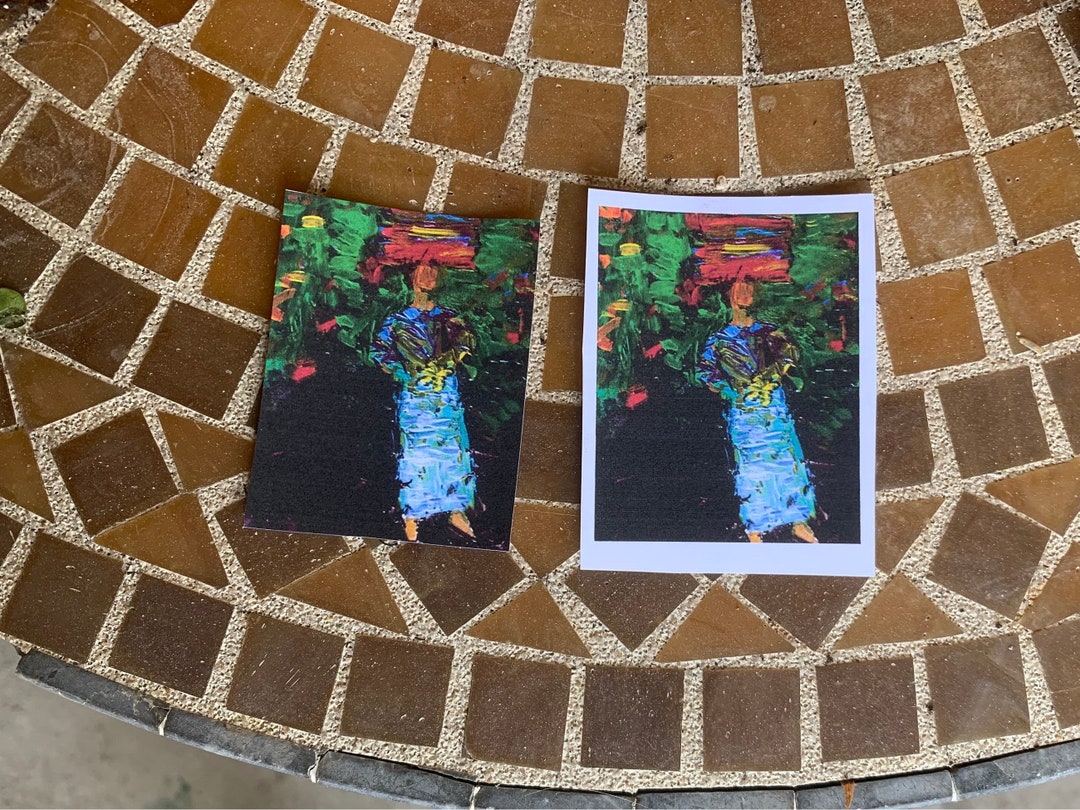 Print of Abstract Piece “balinese Woman“ Mini Print Nature Balinese ...