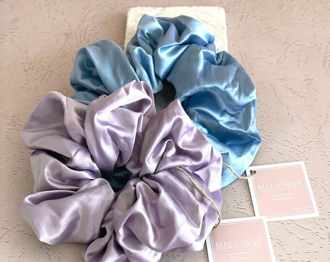 OVERSIZED Fluffy Purple-toned Scrunchie Set | Mix & Match Big Giant ...