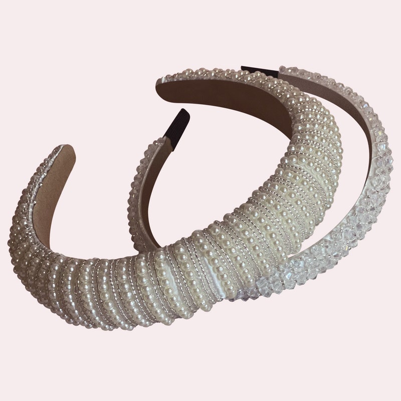 Pearl Bead Headband - Etsy