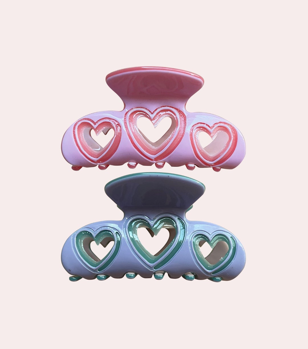 Sugar & Spice Hair Claw Blossom Hair Claw Fun Women's Accessory Hearts ...