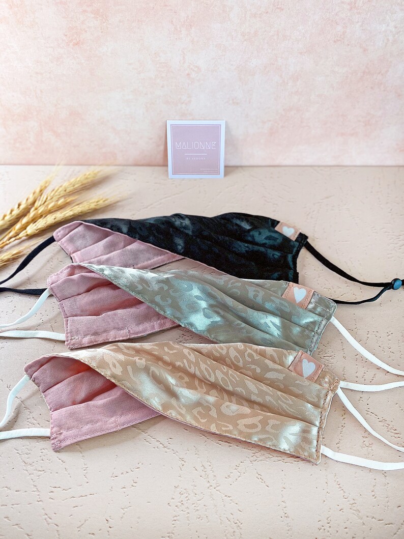 Sahara Metallic Reversible Face Masks Metallic Leopard Face - Etsy