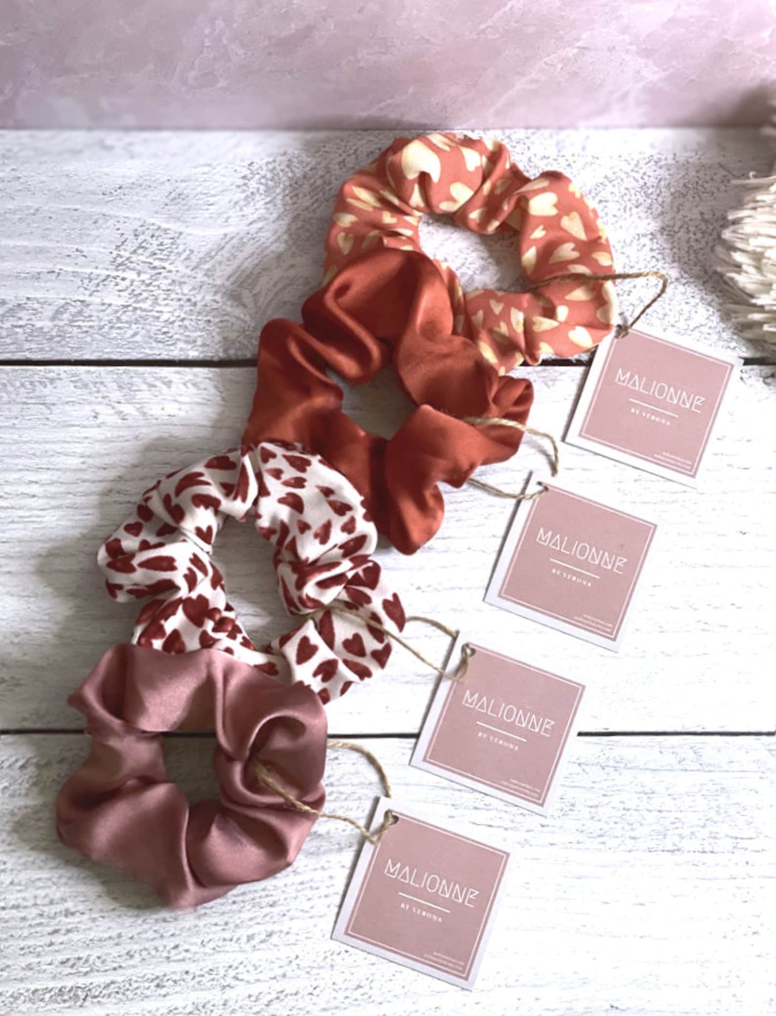 Love Scrunchies Heart Scrunchie Bundle Silk Rayon - Etsy