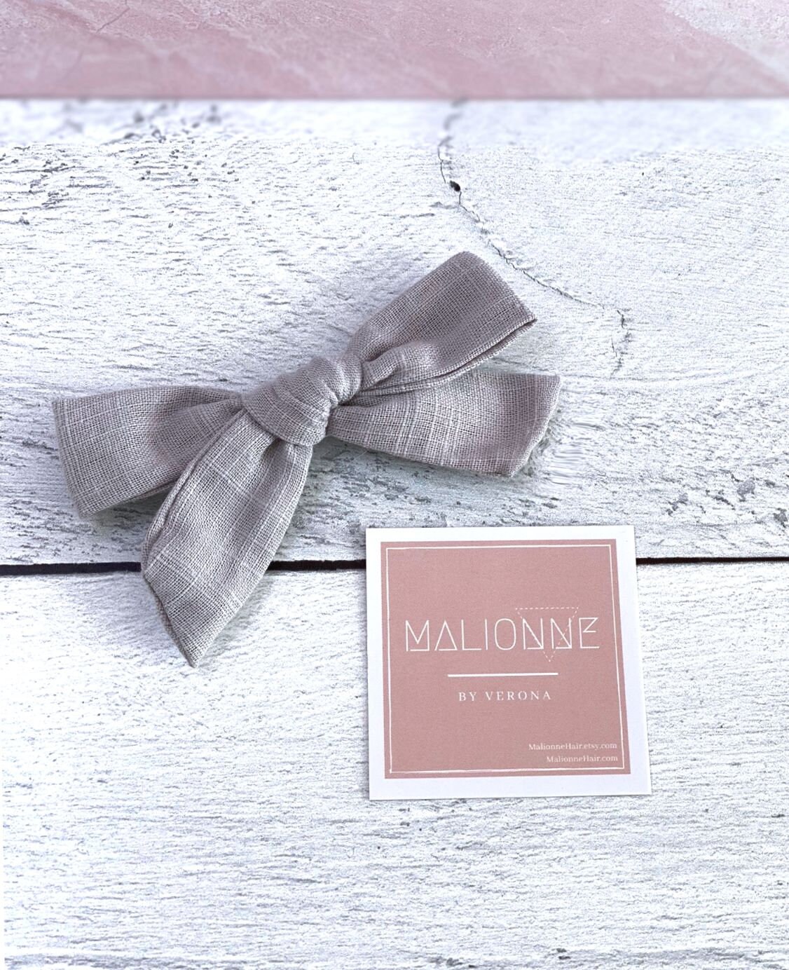 Mini Knot Bows Dainty Linen Bows Mini Cool-toned Clips - Etsy