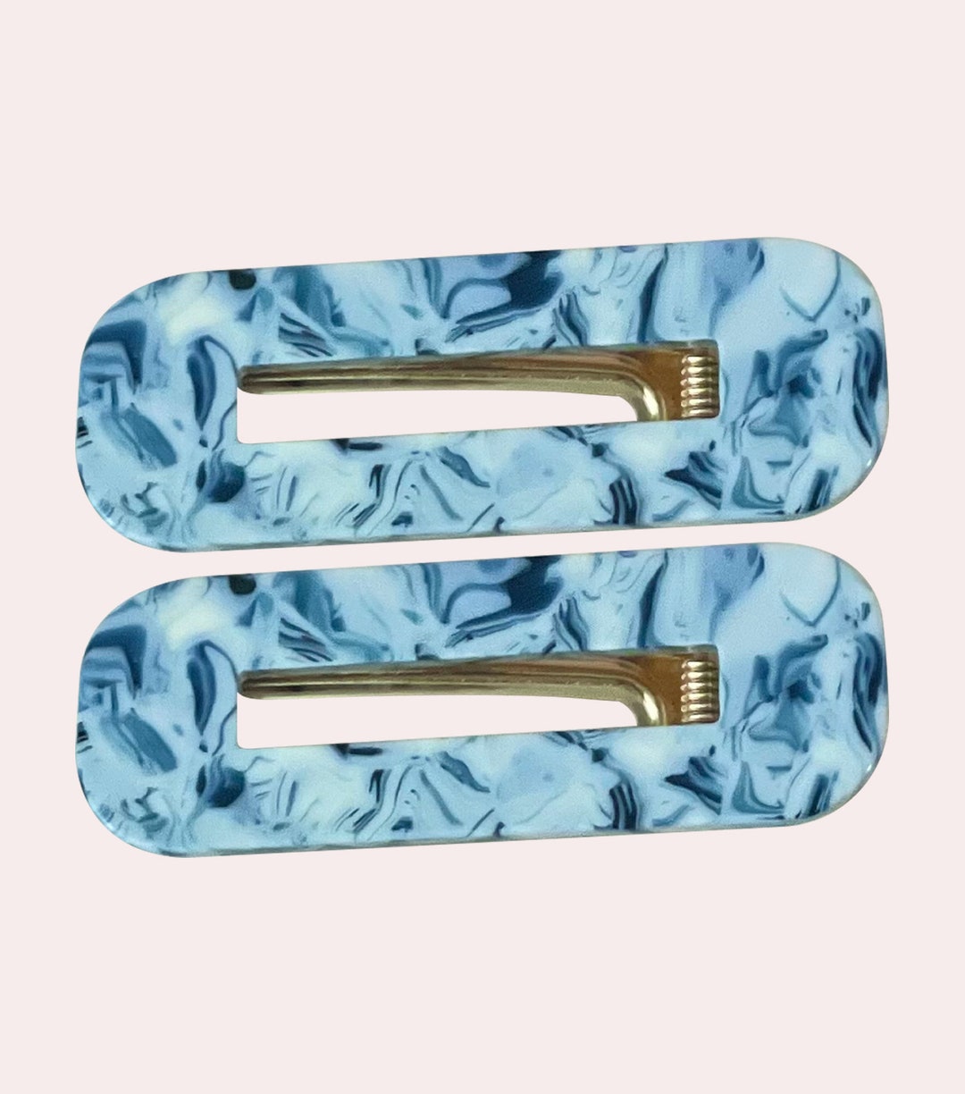 Ciel Hair Clip Retro Clip Porcelain Blue Hair Clips Marble Hair Clip ...