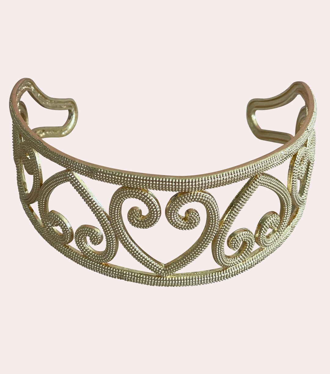Queen of Hearts Headband Heavy Gold Plated Headband Bridal Headband ...