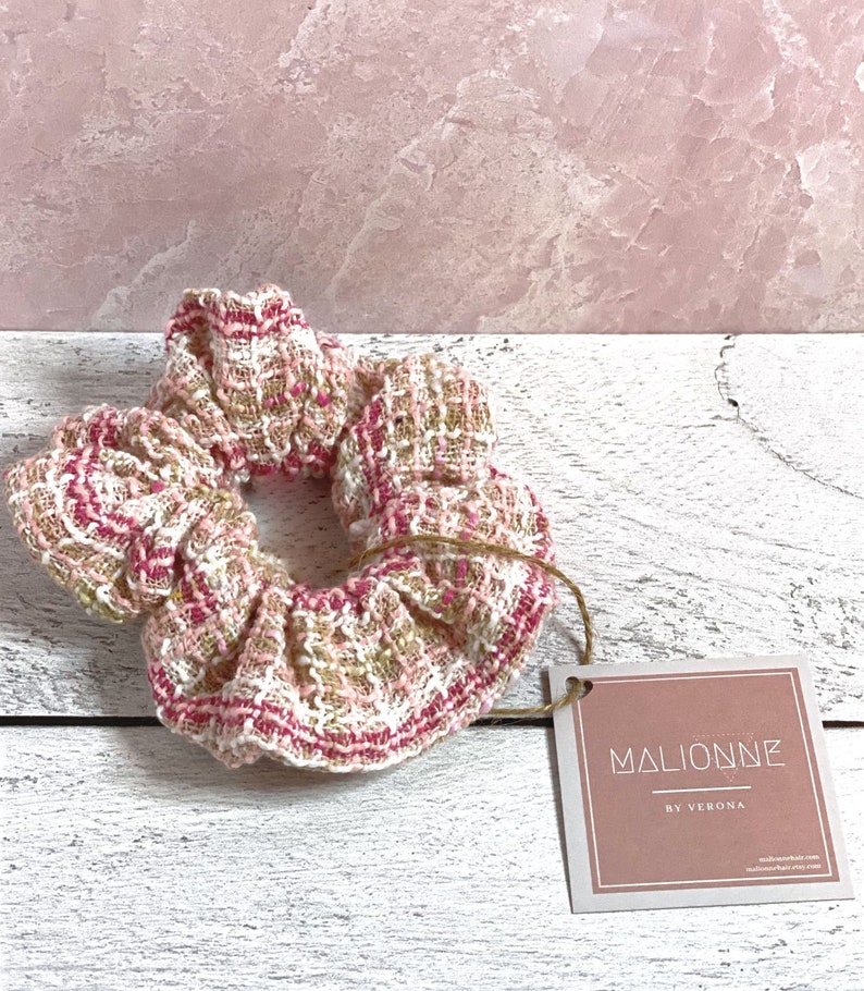 Preppy Checkered Scrunchie Set Grid Scrunchies Pink | Etsy