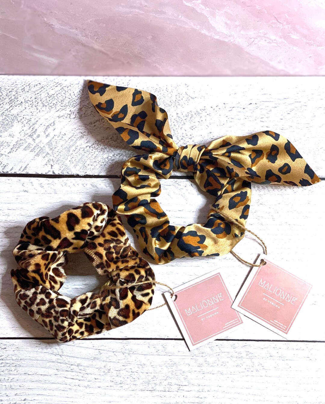 Leopard Scrunchie Duo Leopard Velvet Scrunchie Cheetah - Etsy