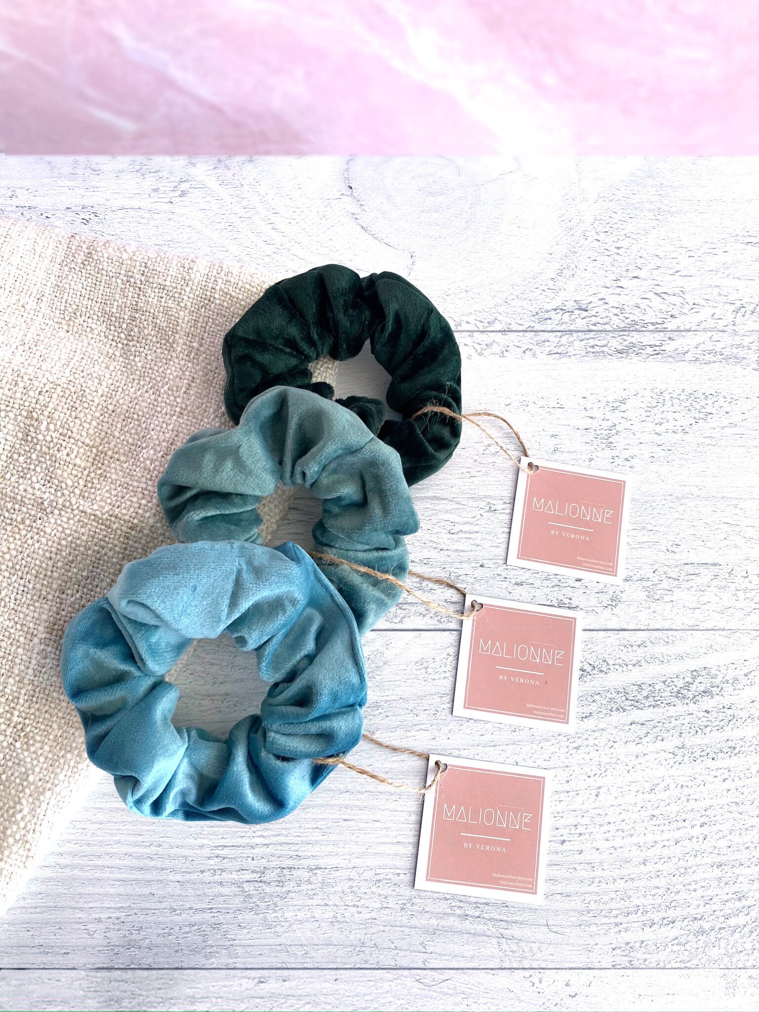 Velvet Blues Scrunchie Set Blue Velvet Scrunchies Cozy - Etsy