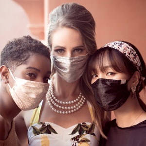 Sahara Metallic Reversible Face Masks Metallic Leopard Face Masks Nose ...