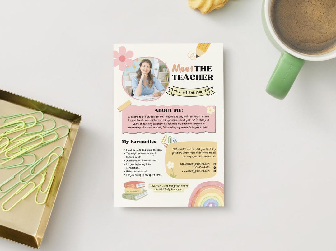 Meet the Teacher Template | Cute and Fun - Etsy