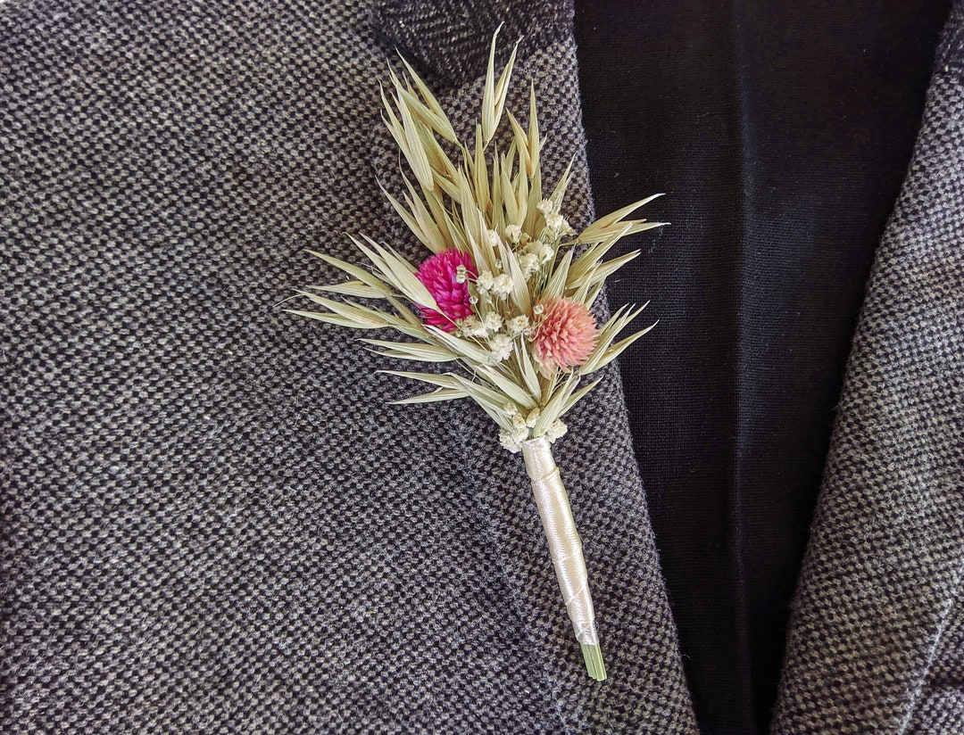 Personalized Groomsmen Boutonnieres Rustic Wedding Buttonholes Dried ...