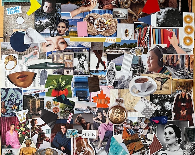 100+ Pc Bundle Paper Collage Art Pack, Surreal, Collage Supplies Pack ...
