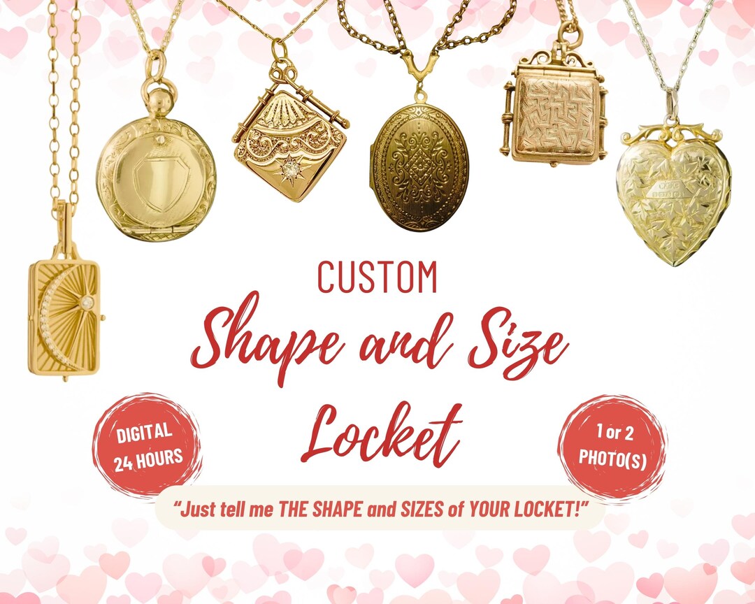 SPECIAL | Custom Shaped Locket, Locket Photo Print, Custom Size Locket ...