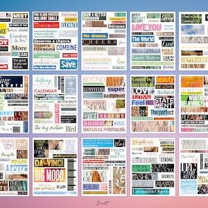Magazine Words Printable, Vision Board Kit, 300+ Magazine Words, Words ...