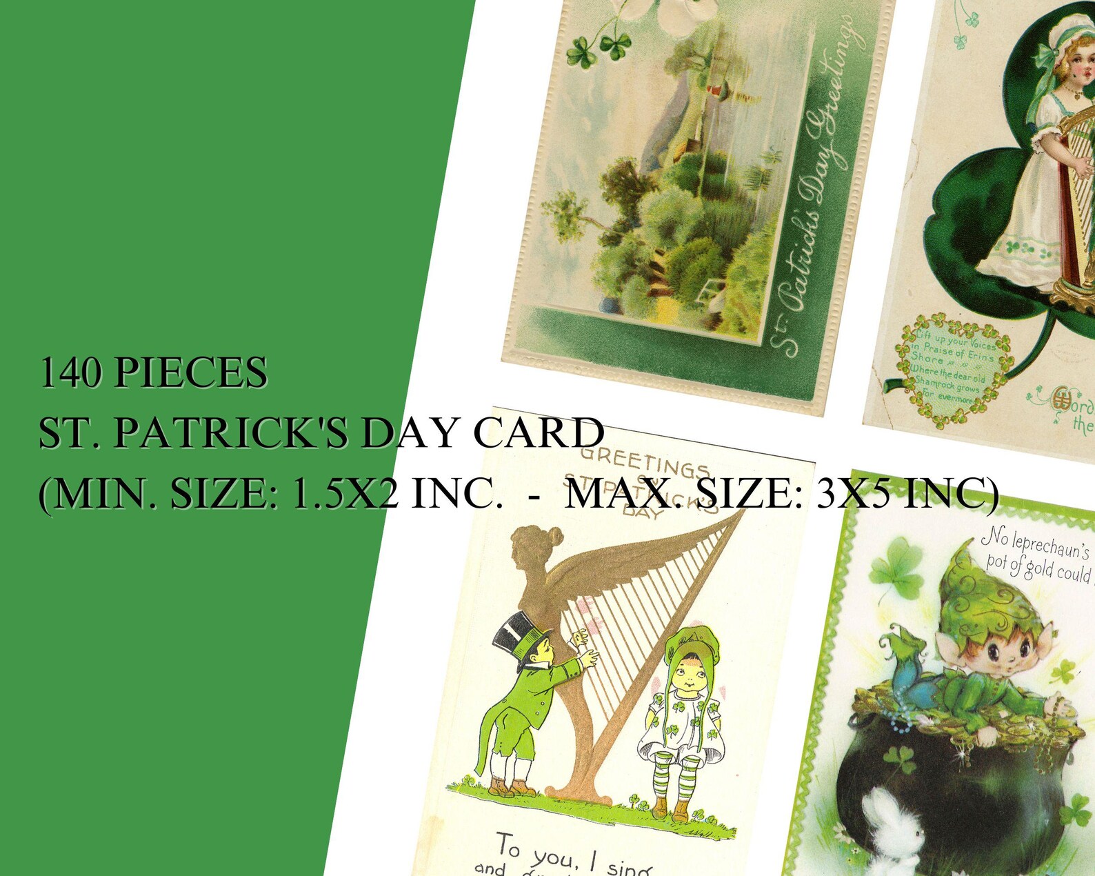 140 St. Patrick's Day Vintage Cards, Printable St. Patrick's Day ...