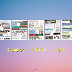 Magazine Words Printable, Vision Board Kit, 300+ Magazine Words, Words ...
