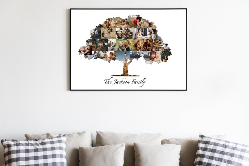 Family Tree Collage, Custom Family Tree Photo, Personalized Family Tree ...