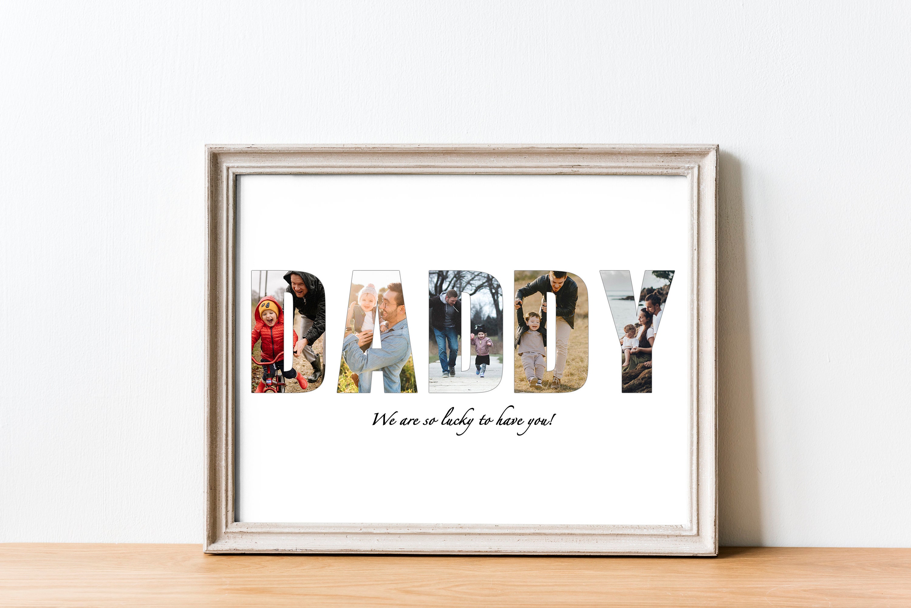 Custom Name Picture Collage, Personalized Text Photo Collage, Custom ...