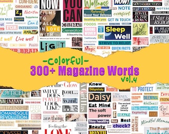 Magazine Words Printable, Vision Board Kit, 300+ Magazine Words, Words ...