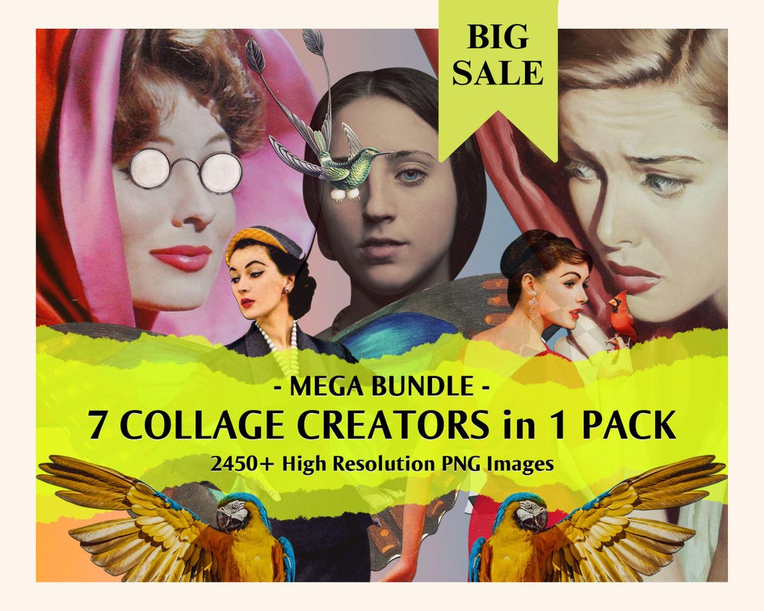 MEGA BUNDLE, 7 Collage Creators in 1 Pack, Surreal Collage Creator ...
