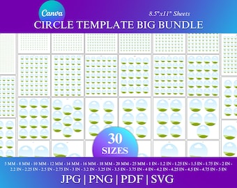 Circle Template Bundle, Circle Template Svg, Multipurpose Labels ...