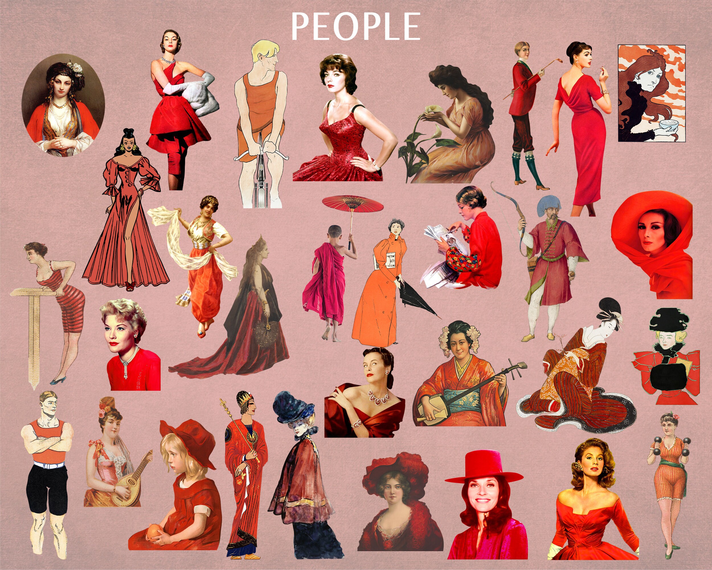 RED Surreal Collage Creator, DIY Photo Collage Art Maker,cut Out Design ...