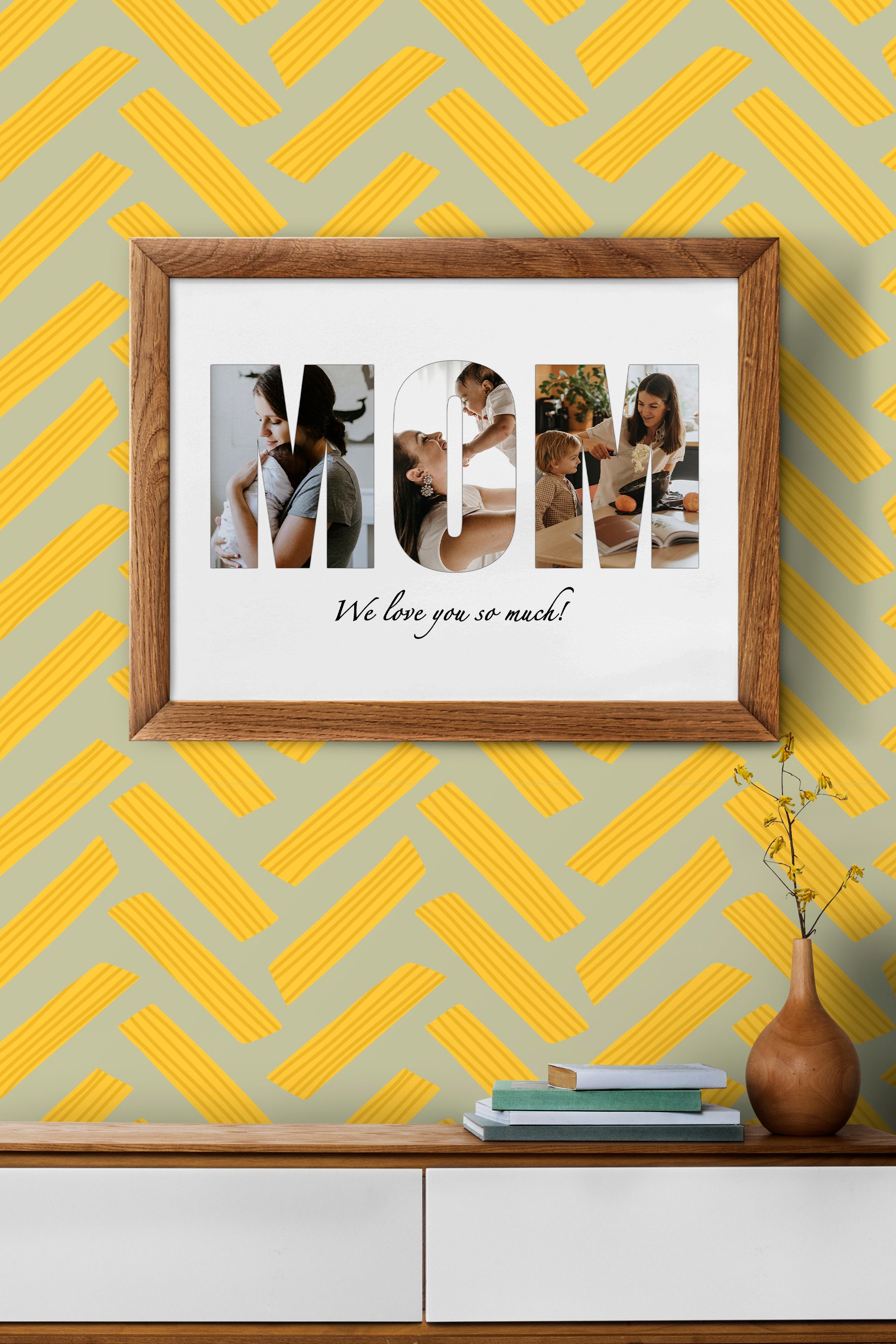 Custom Name Picture Collage, Personalized Text Photo Collage, Custom ...