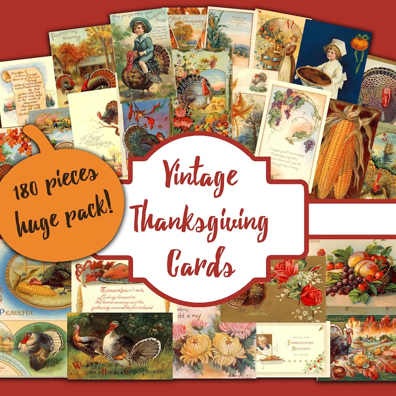 Vintage Thanksgiving Greeting Cards - Etsy