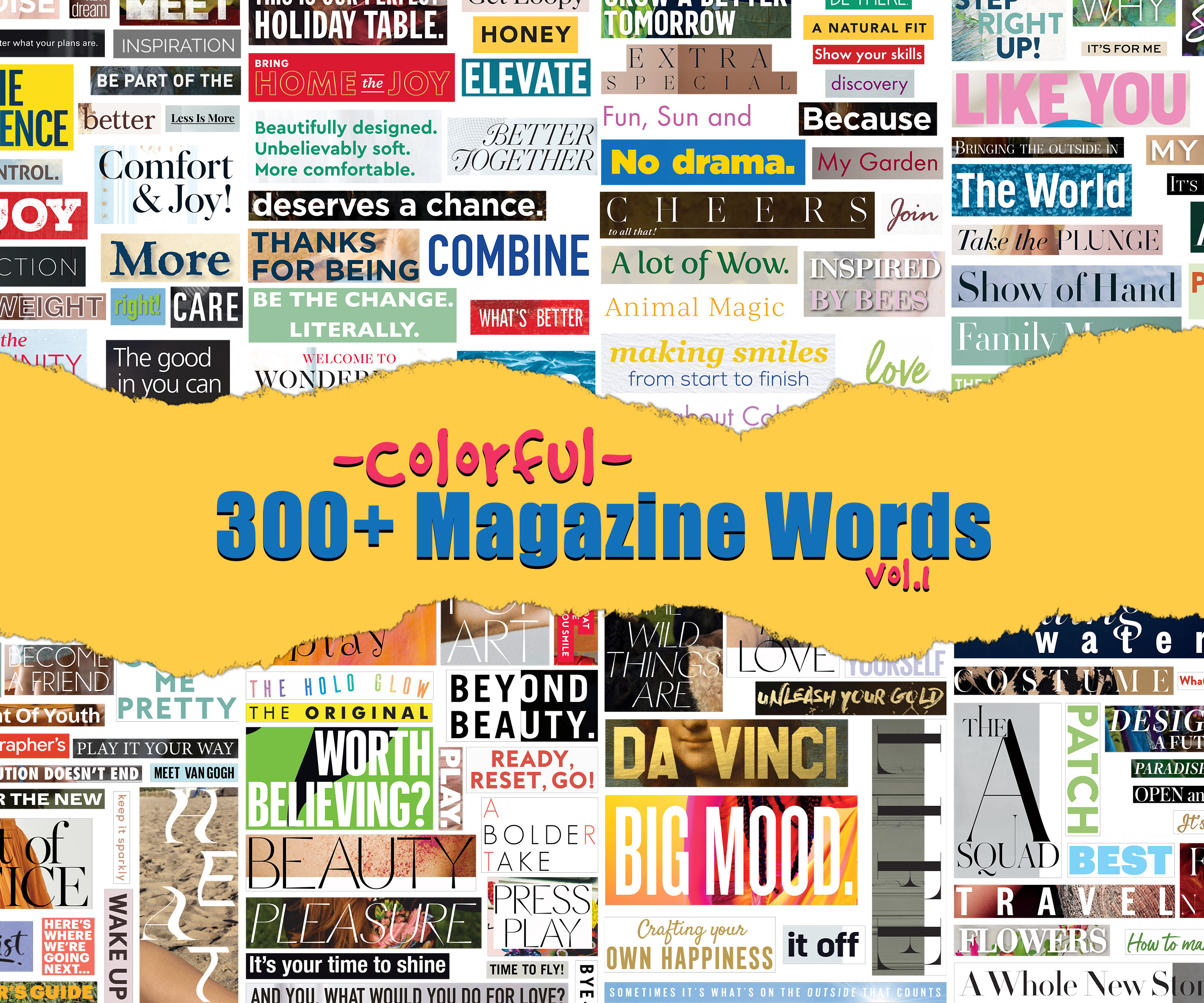 Magazine Words Printable, Vision Board Kit, 300+ Magazine Words, Words ...