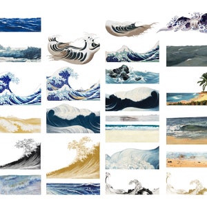 Cut Out Design Element, Ocean Wave Cliparts, Surreal Collage Creator ...
