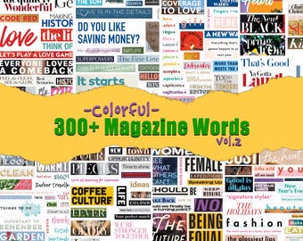 Magazine Words Printable, Vision Board Kit, 300+ Magazine Words, Words ...