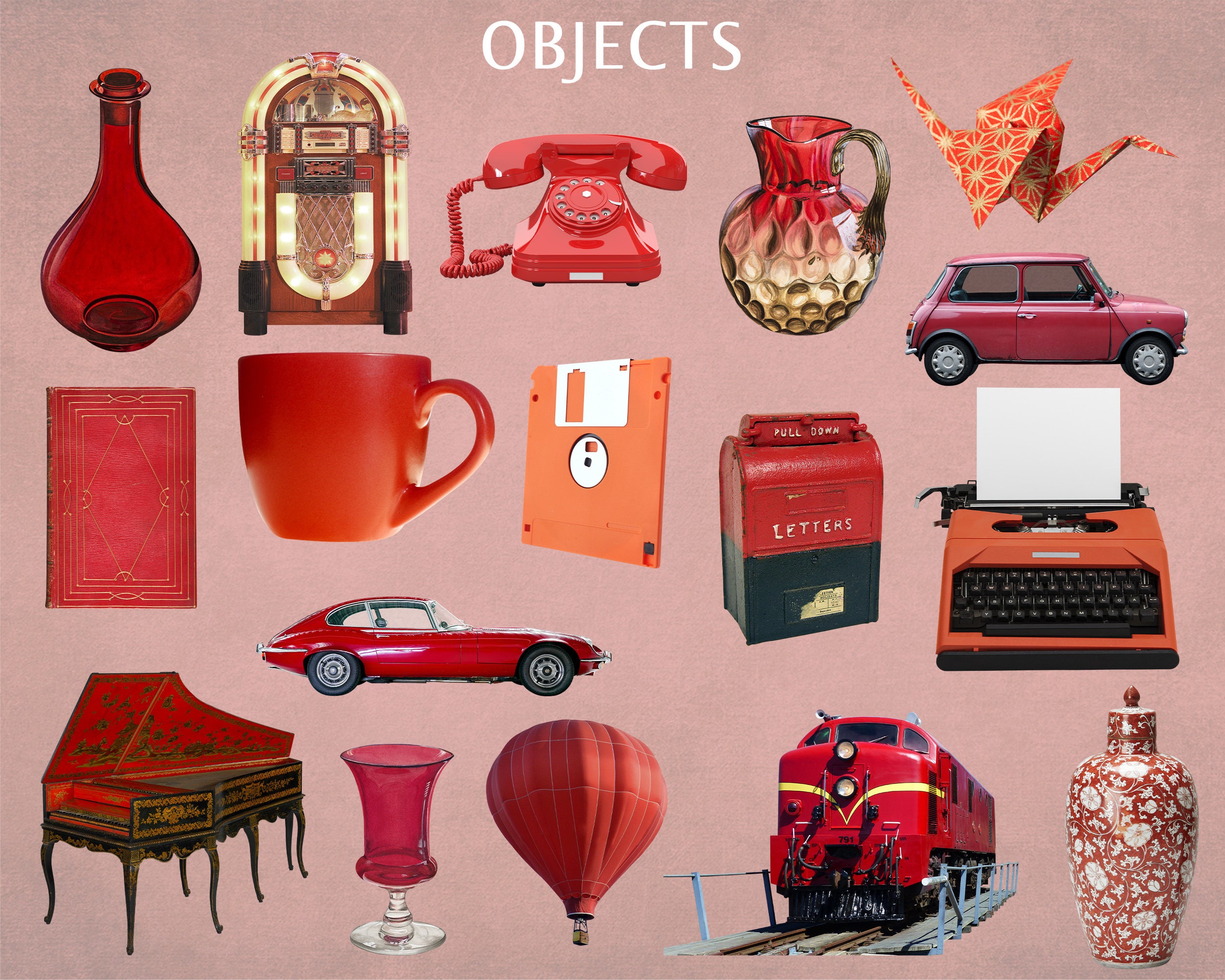 RED Surreal Collage Creator, DIY Photo Collage Art Maker, Cut Out ...