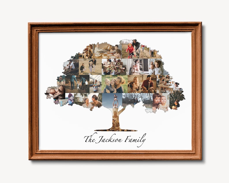 Family Tree Collage, Custom Family Tree Photo, Personalized Family Tree ...