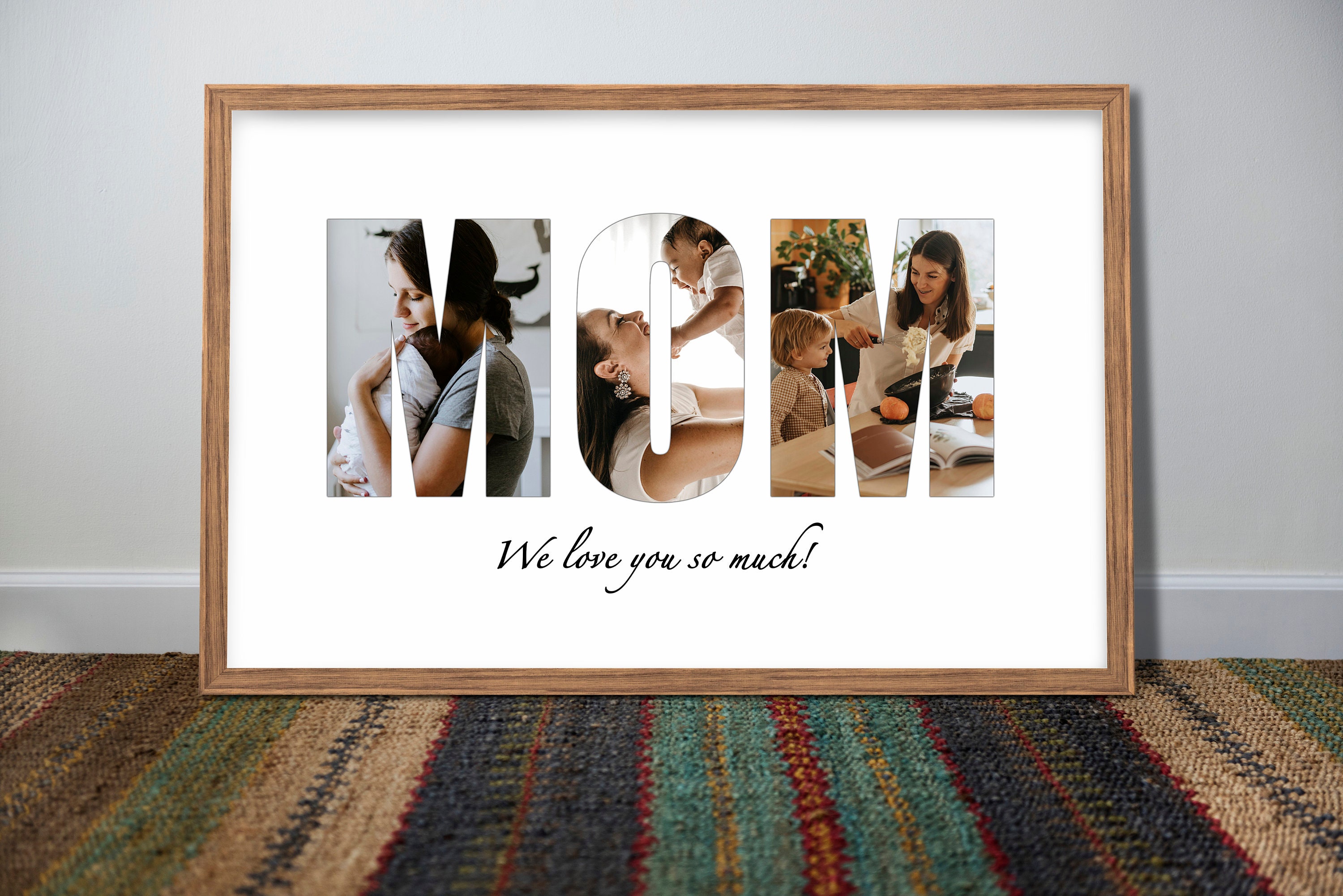 Benutzerdefinierte Namen Bildcollage, personalisierter Text Fotocollage ...