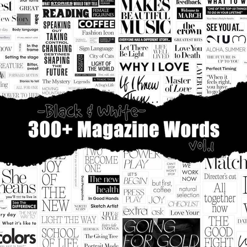 Magazine Letters - Etsy