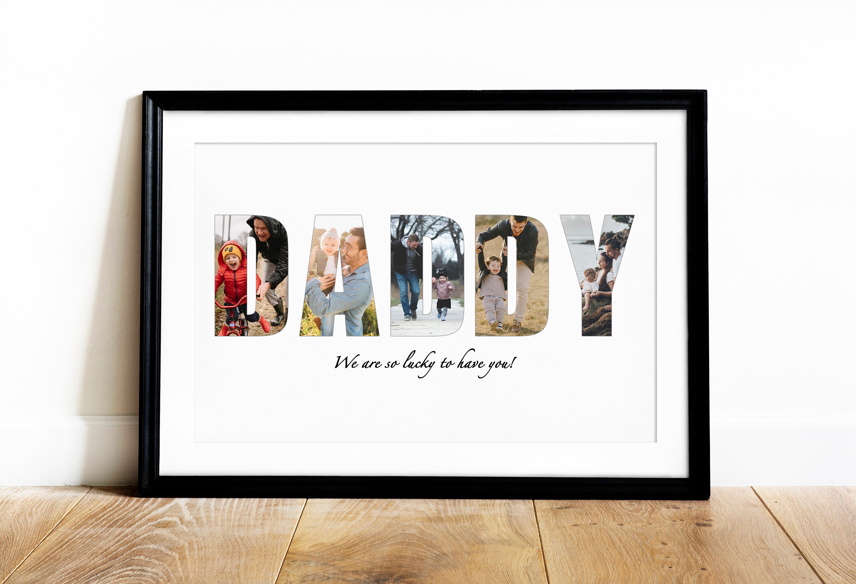 Custom Name Picture Collage, Personalized Text Photo Collage, Custom ...