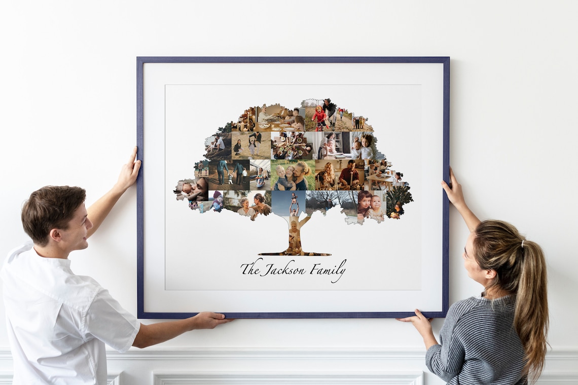 Family Tree Collage, Custom Family Tree Photo, Personalized Family Tree ...