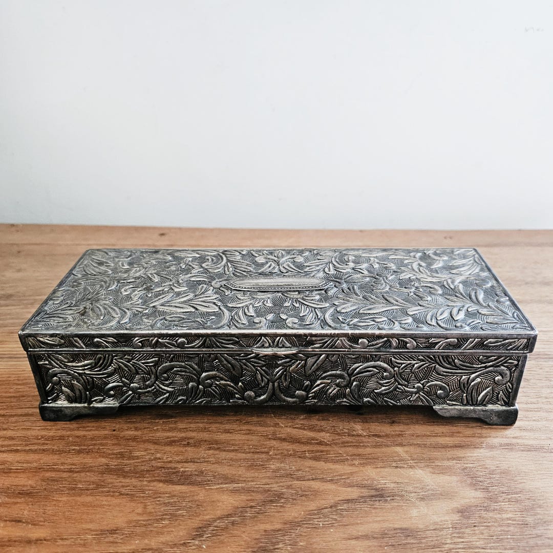 VINTAGE | Godinger Silverplate Jewelry Box - Etsy