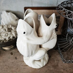 VINTAGE | Japan Ceramic Three Dancing Frog Vase - Etsy