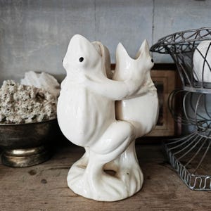 VINTAGE | Japan Ceramic Three Dancing Frog Vase - Etsy