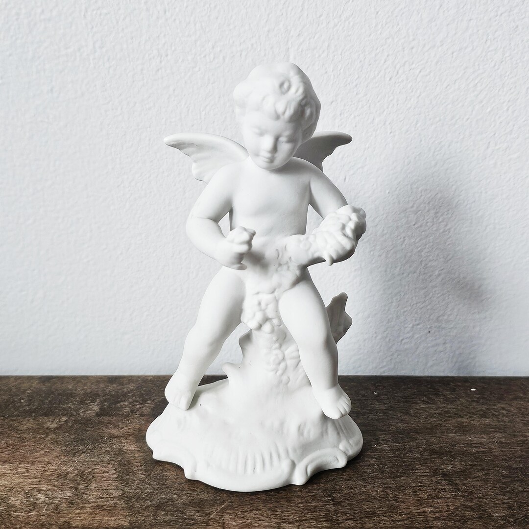 VINTAGE | Bisque Dresden Cherub - Etsy