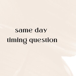 Same Day Timing Question - Etsy